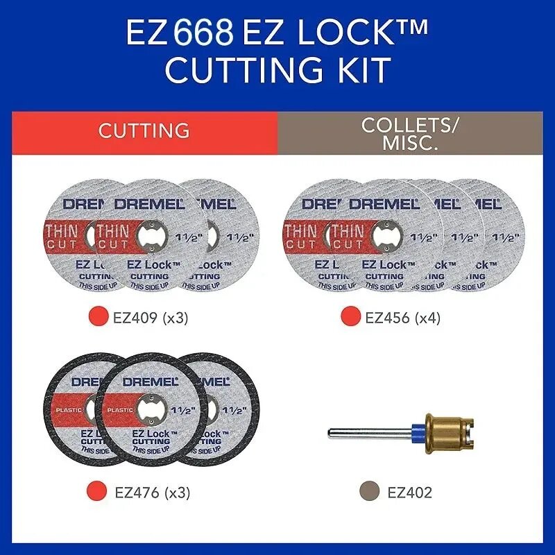 Dremel EZ Lock Набор для резки 11 шт. 38 мм для металла и пластика — фото 1