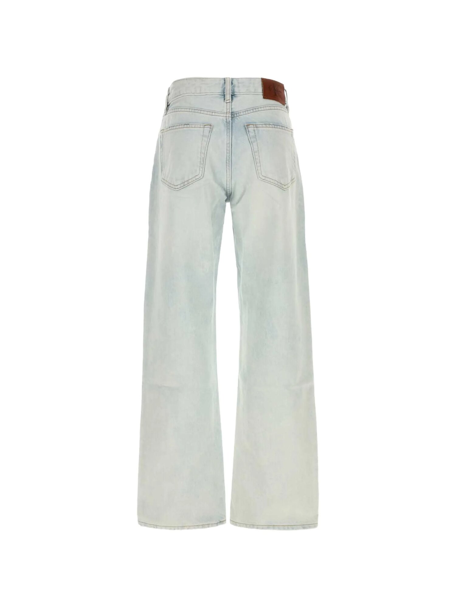 Джинсы CALVIN KLEIN Logo-patch straight-leg jeans, размер 25 JEAN — фото 1
