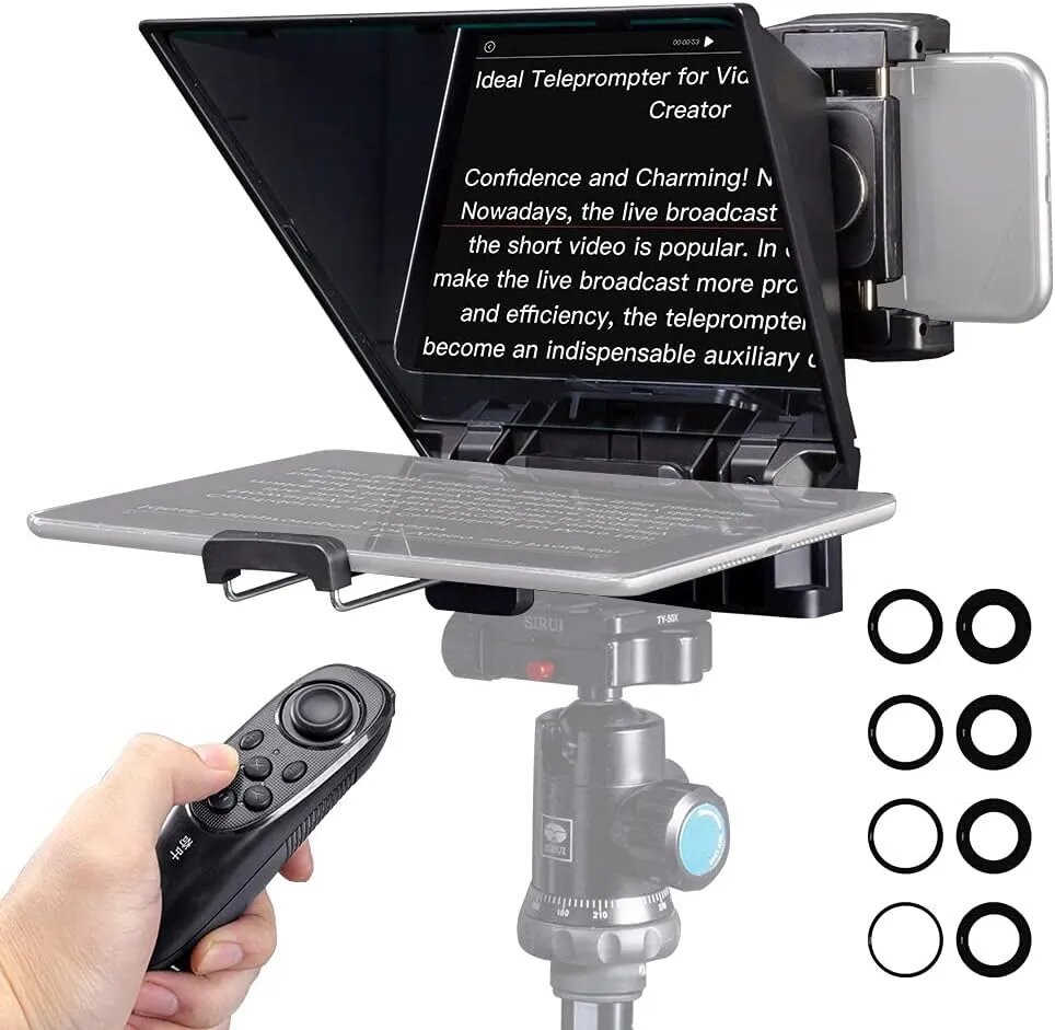 FEELWORLD TP2A 8-дюймовый портативный телесуфлер для смартфонов с диагональю экрана до 8 дюймов, планшетов, телефонов, цифровых зеркальных фотокамер и видеозаписи