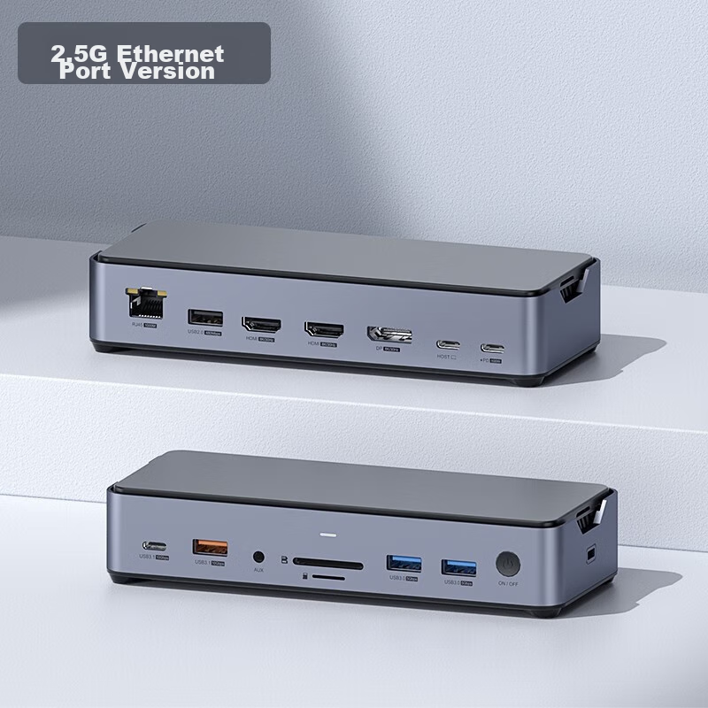 Расширение рабочего стола Hagibis, для Apple, Thunderbolt 4, HDMI адаптер, серый
