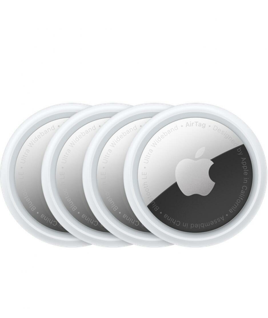 Трекер Apple AirTag, Комплект 4 шт, White-Silver (Белый/Серебристый)