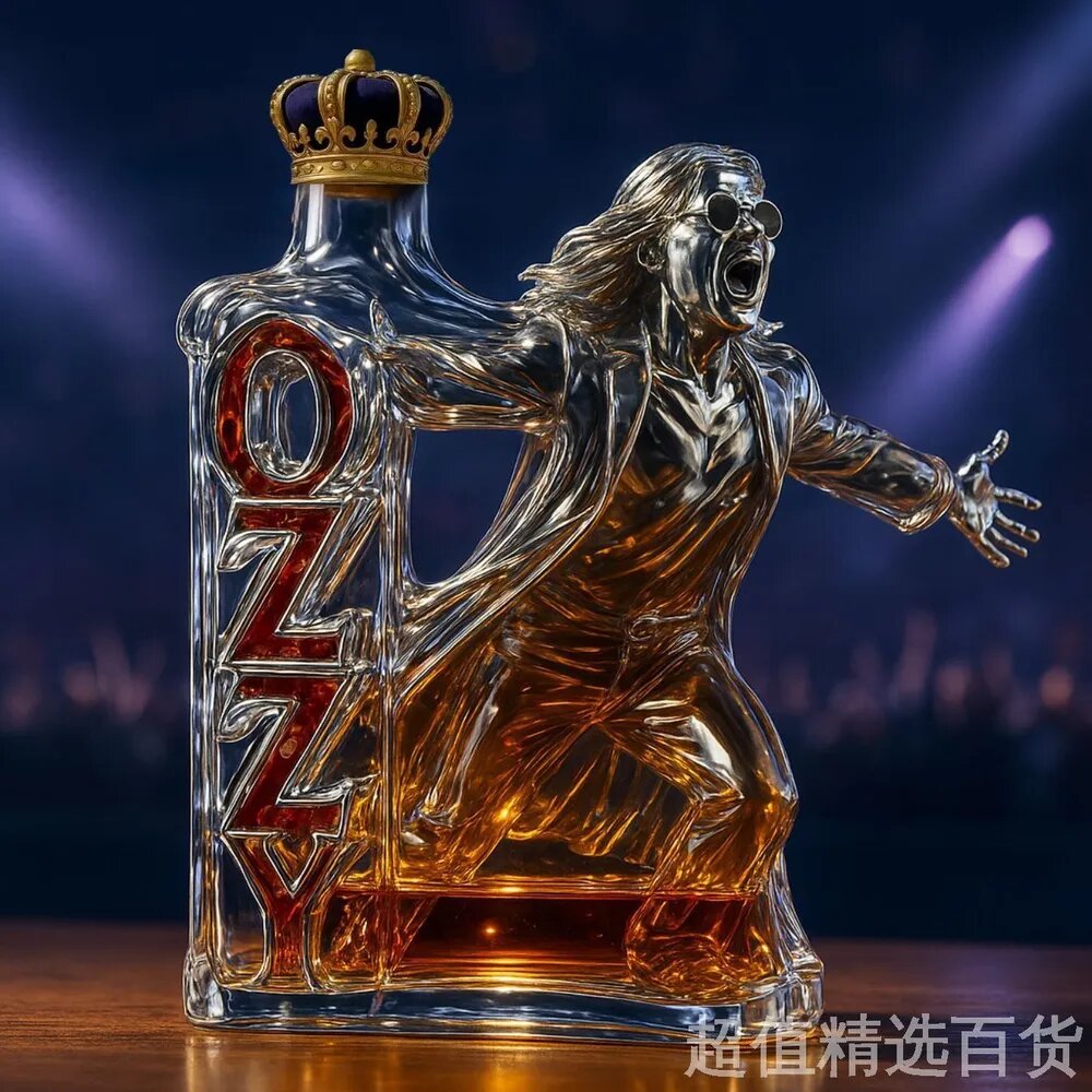 Бутылка для виски "Ozzy" с короной, 1 шт