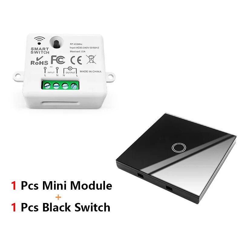 Беспроводной сенсорный выключатель Deze 86 1Receiver 1Switch