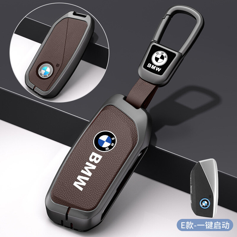 Чехол для ключа-брелока BMW для ключей с одной кнопкой, однослойный цинковый сплав, вулканический красный