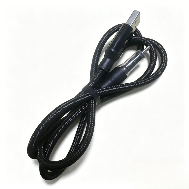 Кабель USB-A to Type-C 120W PD с нейлоновой оплеткой, быстрая зарядка и синхронизация данных, ЖК-дисплей мощности, для смартфонов и других устройств