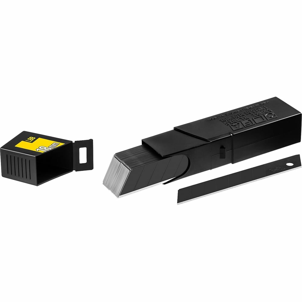 Сегментированные лезвия OLFA Excel Black 18х100х0.5 мм, 50 шт OL-LBB-50B — фото 1