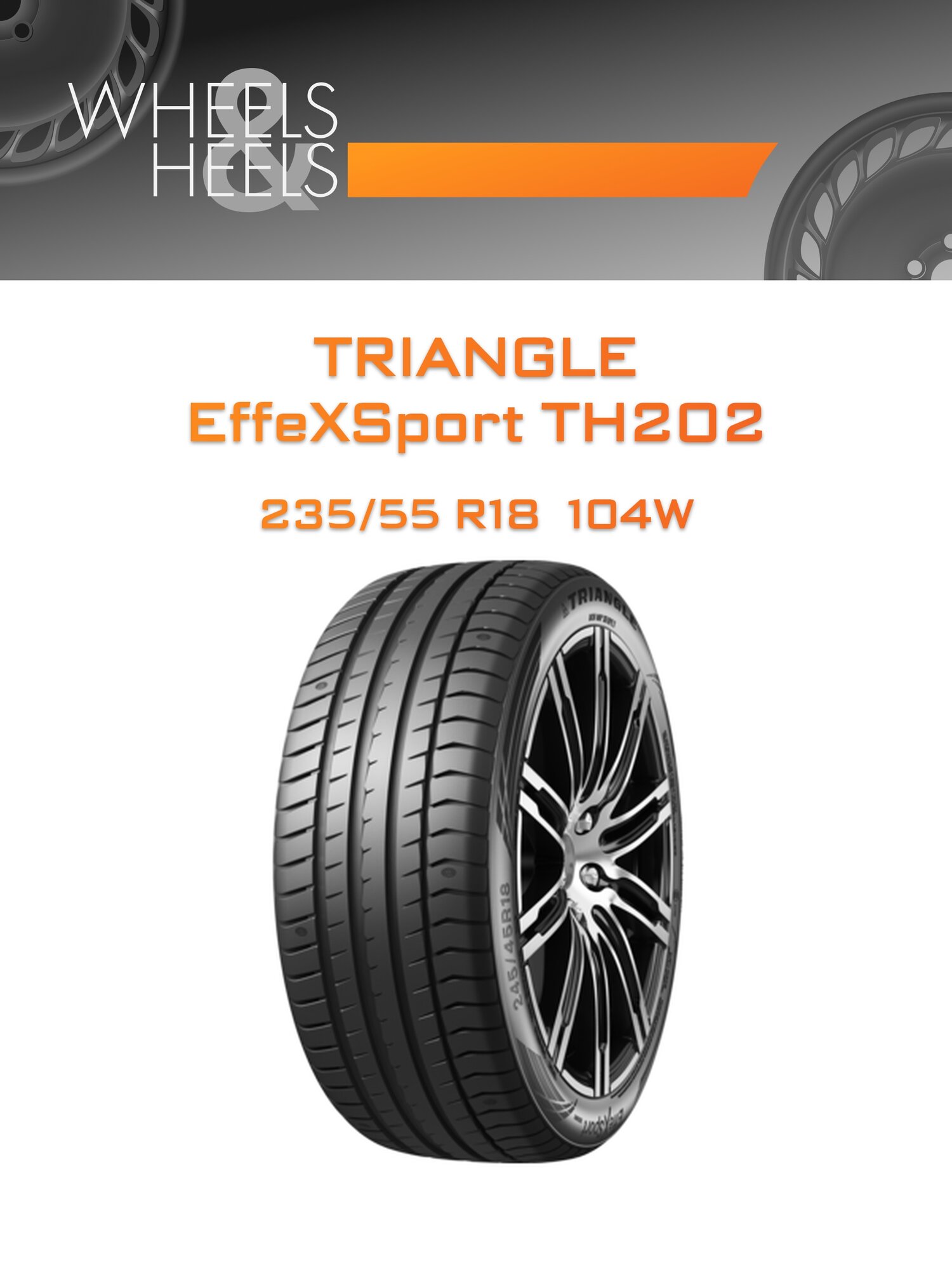 Шина автомобильная Triangle EffeXSport TH202 235/55 R18 104W SUMMER, летняя, универсальная