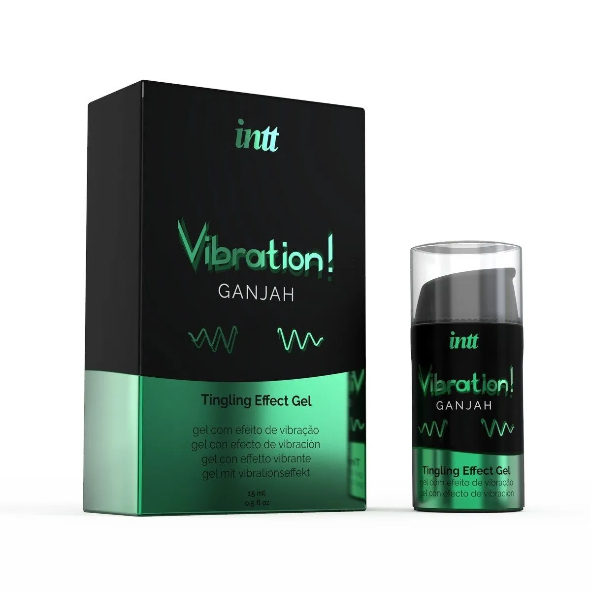 59545 Intt Vibration! Ganjah, 15 мл. Жидкий интимный гель с эффектом вибрации