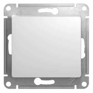 Переключатель 1-клавишный Schneider Electric GLOSSA, скрытый монтаж, белый