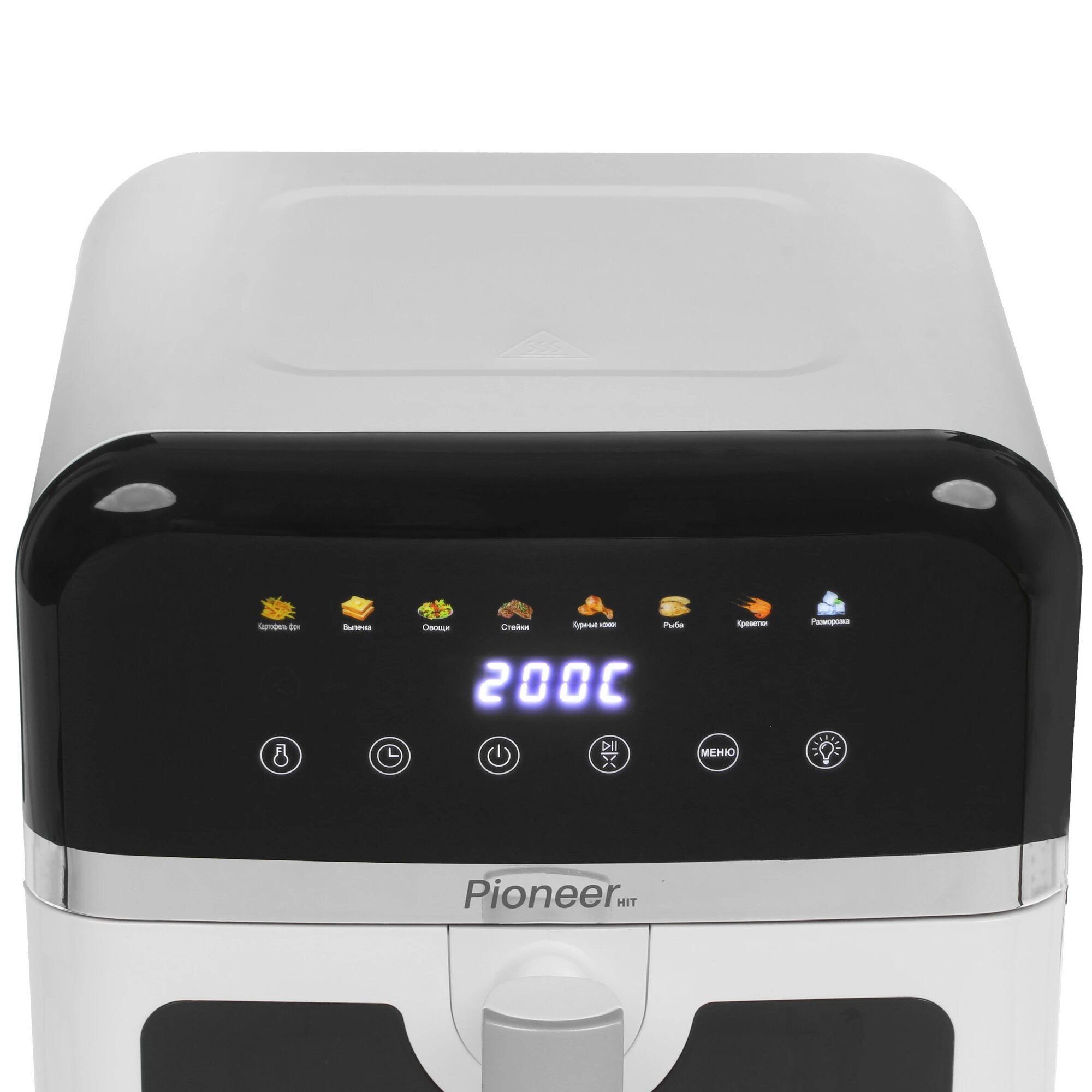 Аэрогриль Pioneer SM520D, белого цвета, 1850 Вт, 8 литров, ТЭН