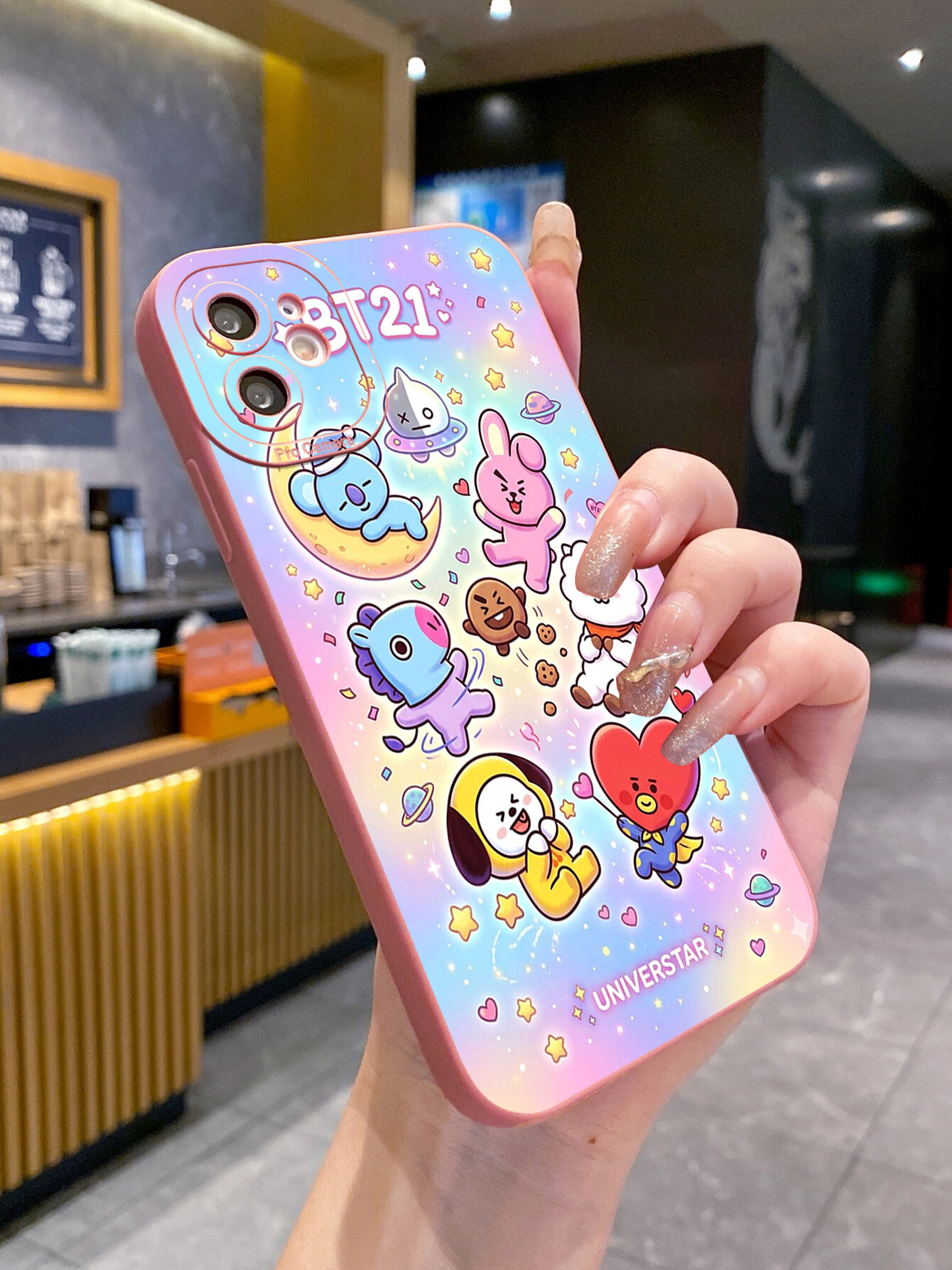 Чехол для телефона iPhone 11 с симпатичным принтом BTS BT21 в мягкой обложке