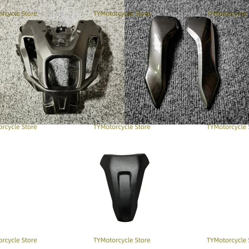 Комплект обтекателя передней фары мотоцикла, подходит для Yamaha MT-07 Черный, Deep silver grey 5