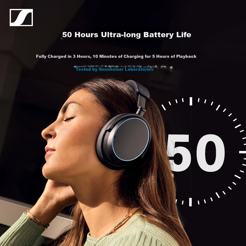Sennheiser ACCENTUM беспроводные наушники с активным шумоподавлением, синий Цвет：ACCENTUM синий