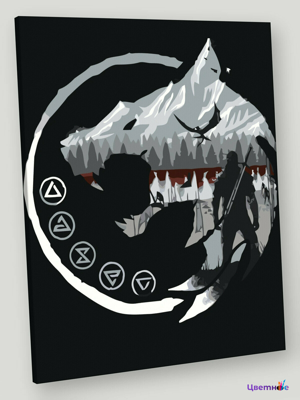 Картина по номерам "Ведьмак Witcher: Геральт из Ривии 40х50"