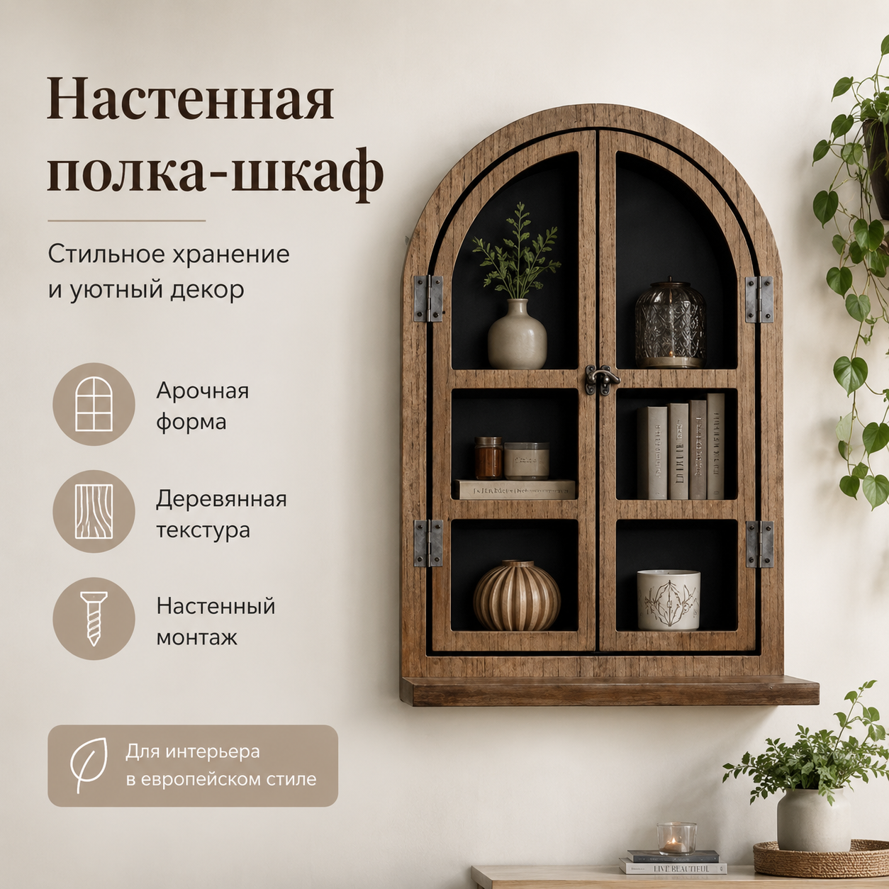 Фальш-окно настенное для декора интерьера стильное решение для уюта и визуального расширения пространства