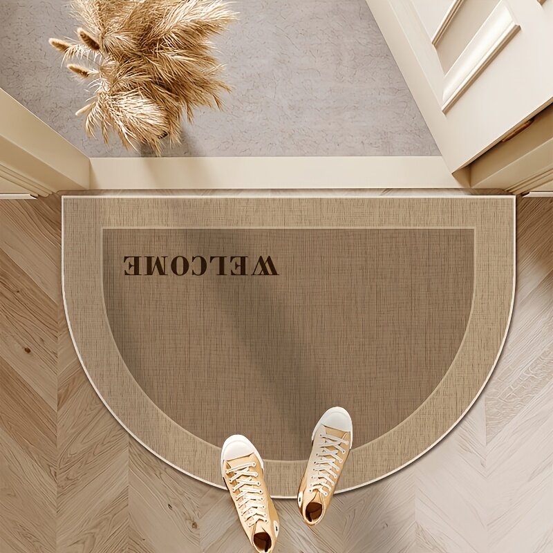 Полукруглый приветственный коврик Nordic 50x80 см, для всех сезонов, для помещений и улицы, с ПВХ-основой, моющийся, для прихожей, спальни, балкона, кухни, современный минимализм, подарок на новоселье