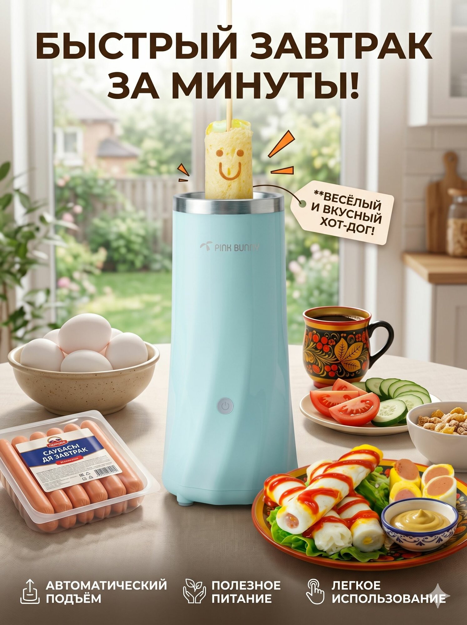 Многофункциональный ролл-мейкер для яичных роллов и сосисок