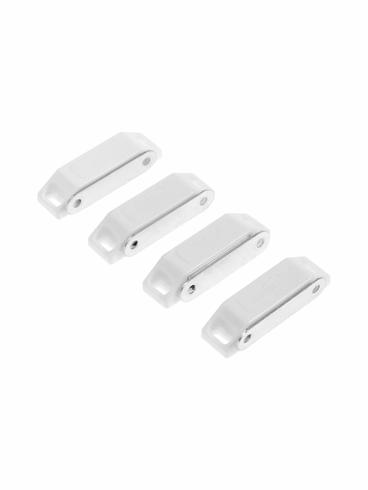 Магнит мебельный M002BR, 60x13 мм, средний, белый, 4 шт, цвет: белый