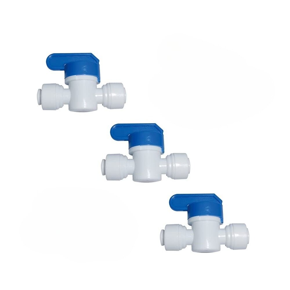 3 шт. пластиковый шаровой кран Push-to-Connect, 1/4 дюйма OD, прямой