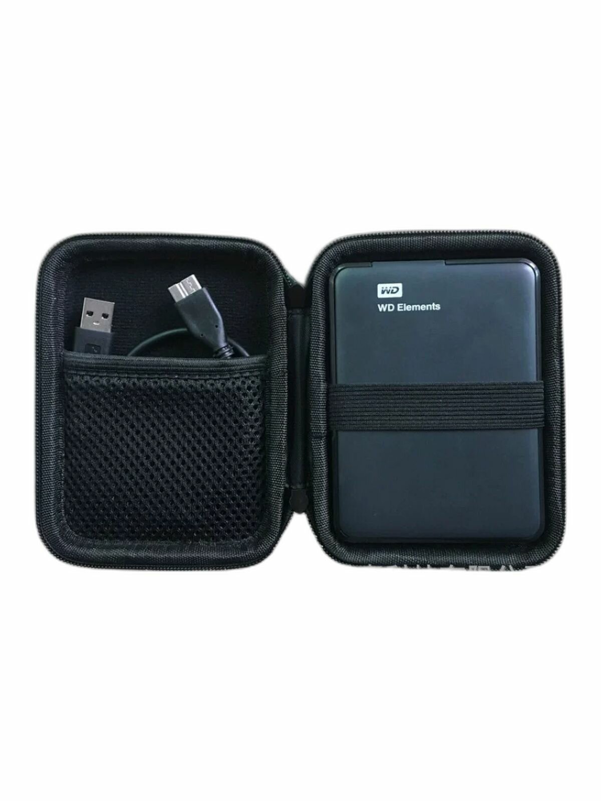 Жесткий чехол EVA для жестких дисков West Digital My Passport и New Element 1T, 2T, 4T, 5T черный для внешних жестких дисков защитный кейс портативный