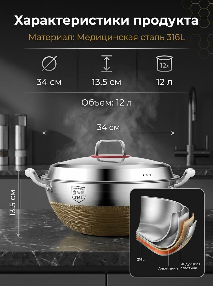 Казан, 12 л