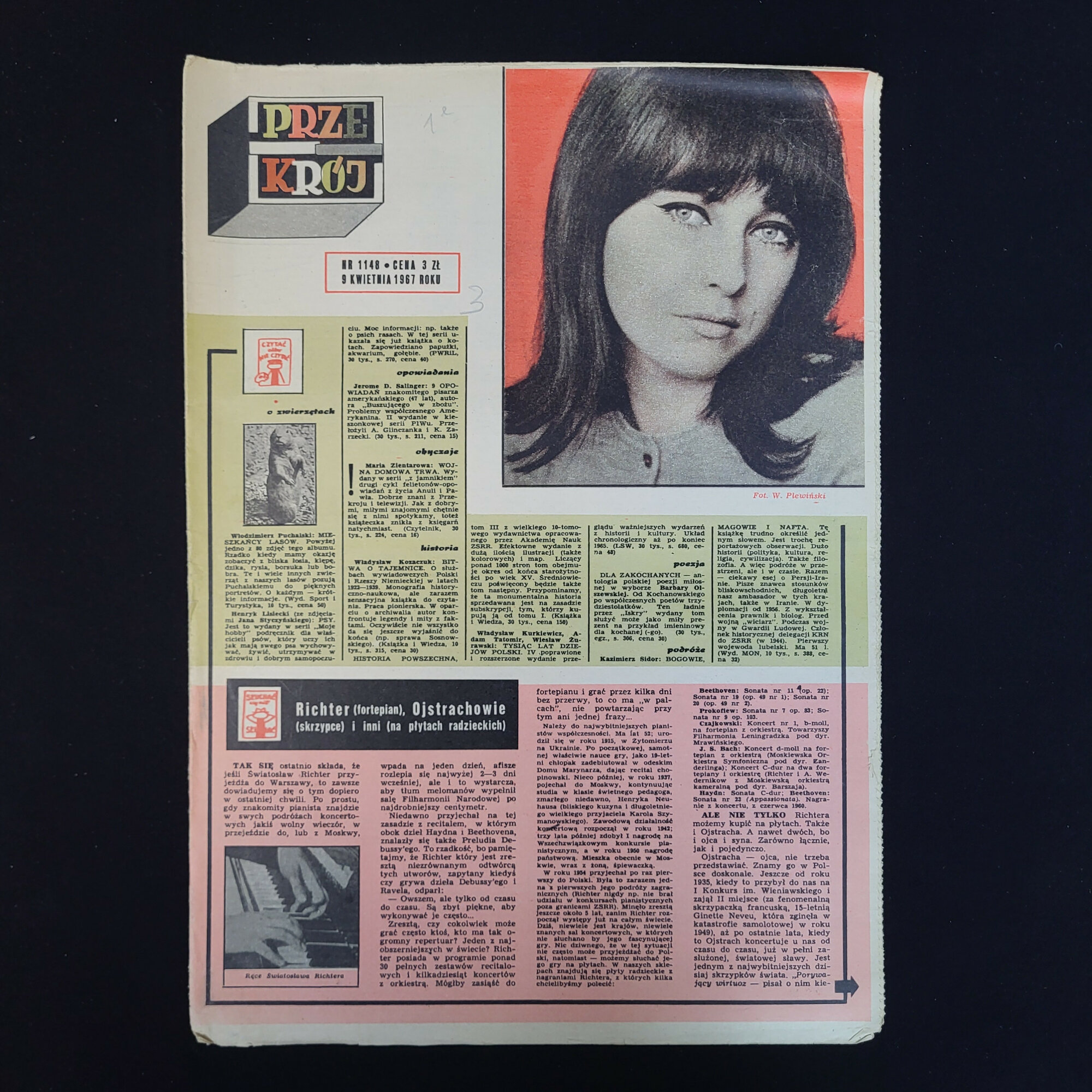 Przekroj. Журнал 9 kwietnia 1967 roku. Антикварная книга, периодическое издание