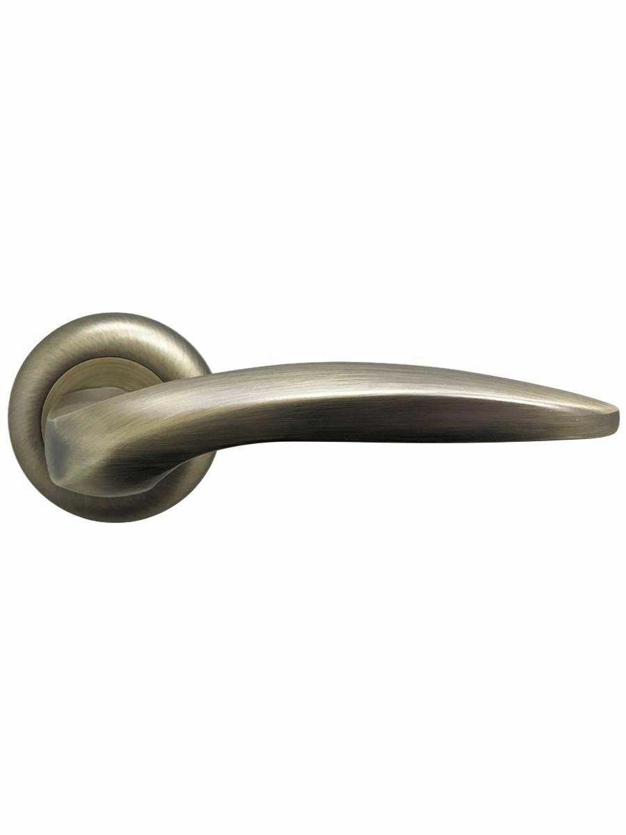 Ручка для двери PELIKAN2 (Aluminum) Бронза матовая (круглая розетка)