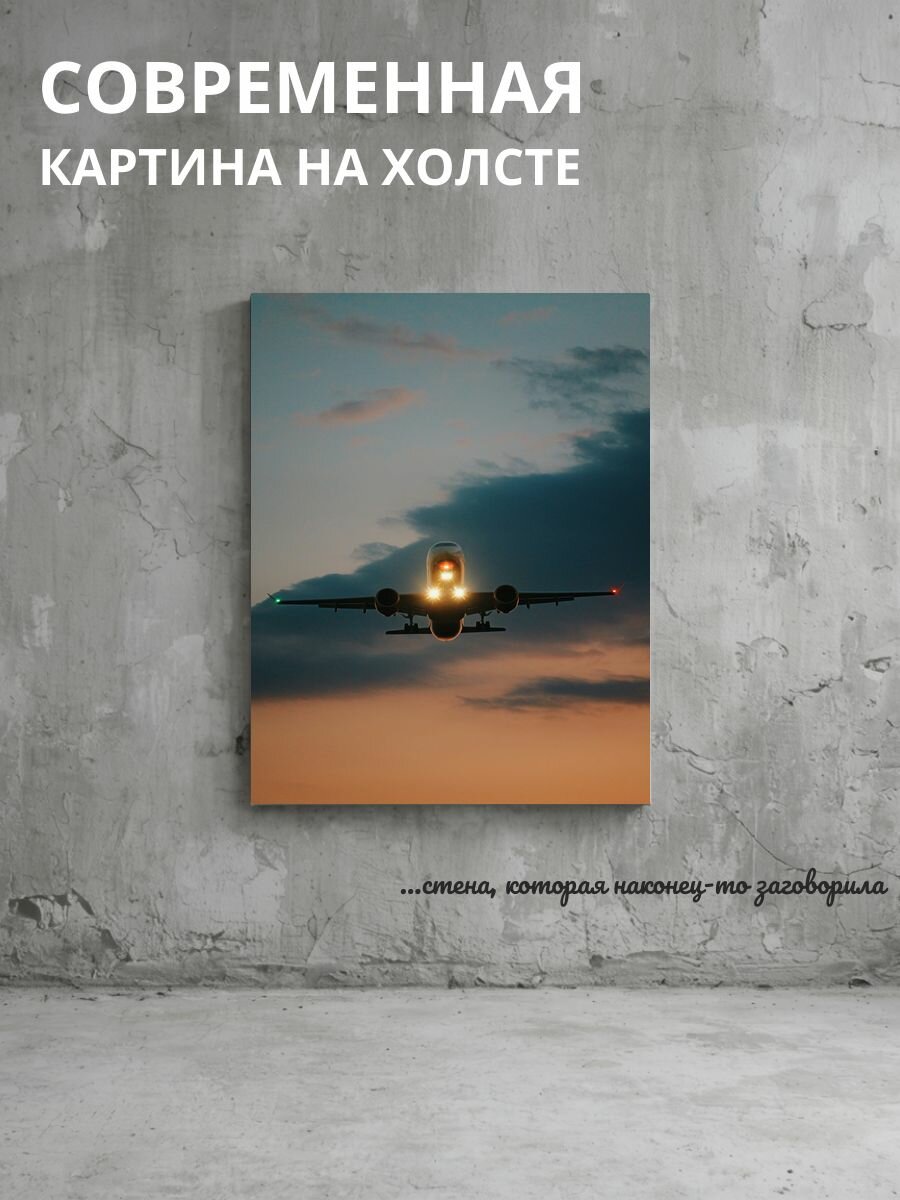 Картина на холсте Авиационная тема 40x60 см