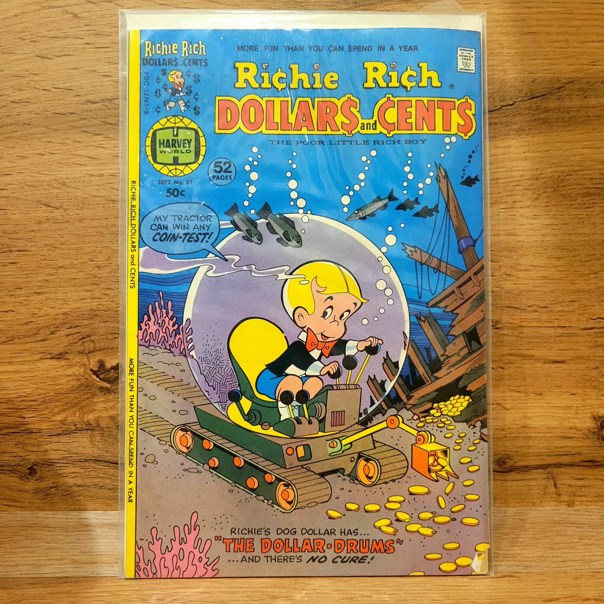 Раритетный Комикс Richie Rich Dollars And Cents #81. 1975 Год. Комикс (сингл) на английском языке