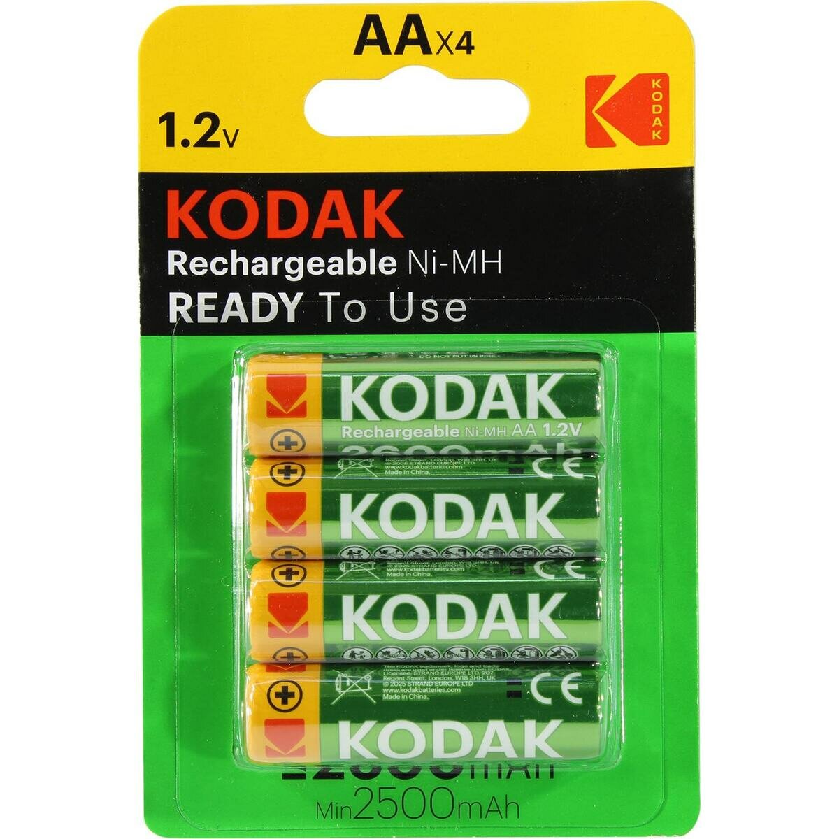 Аккумулятор Kodak CAT30955097-RU1 (1.2V, 2600mAh) NiMH, Size "AA" уп. 4 шт