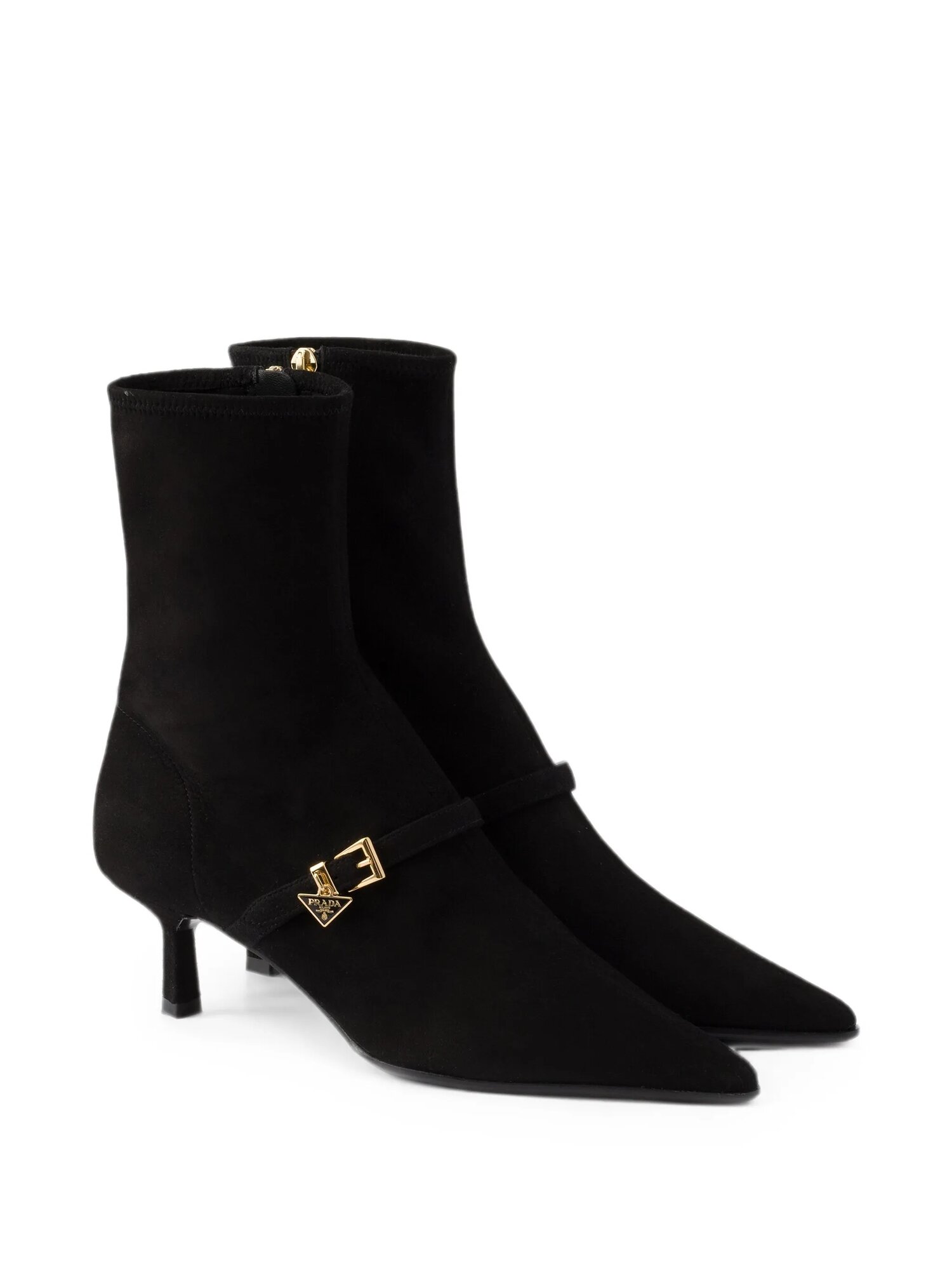 Ботинки Prada Stretch suede booties, размер 39.5 EU — фото 1