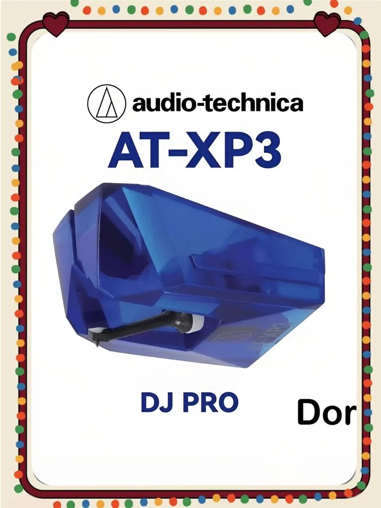 Audio-Technica ATN-XP3 Головка звукоснимателя для винилового проигрывателя, коническая игла, синий цвет