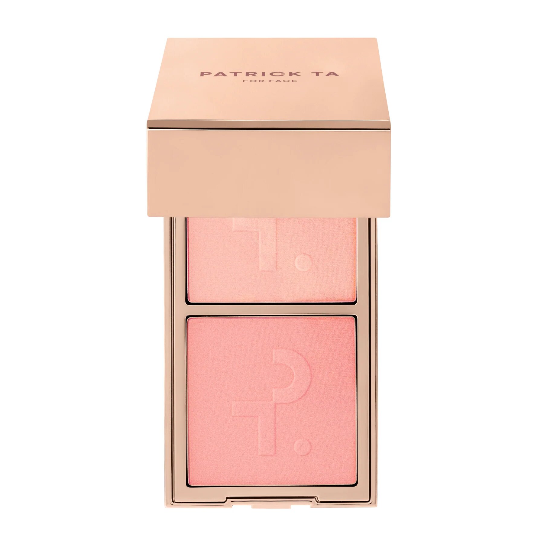 Матовые румяна мини формат Patrick Ta Transition Blurring Blush Duo, оттенок Shy at First (Нежный розовый)