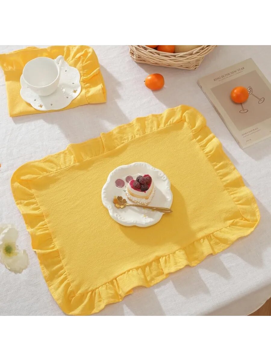 Салфетка сервировочная с рюшами, плейсмат
