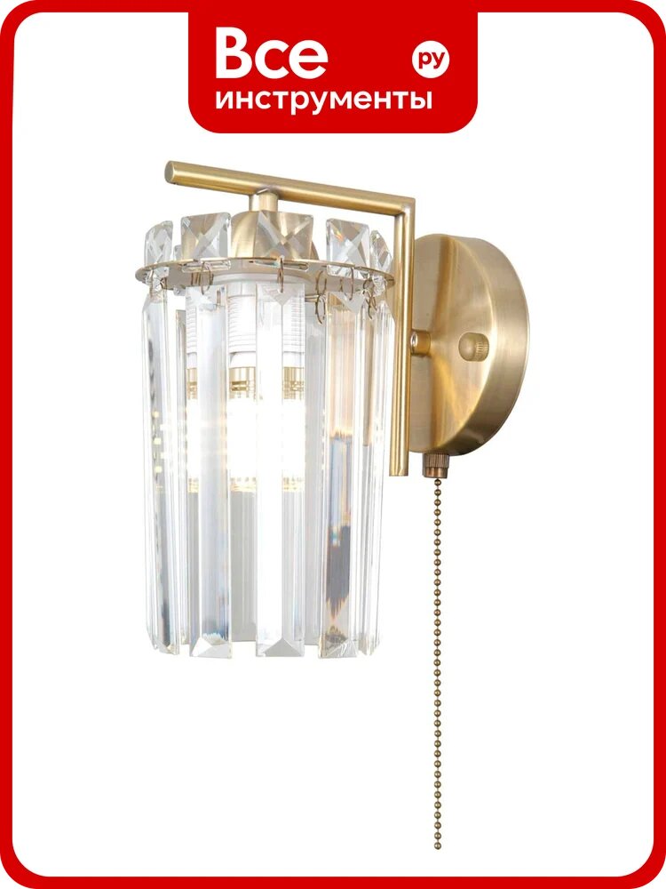 Бра хрустальное Citilux AXIS с выключателем Бронза CL313413