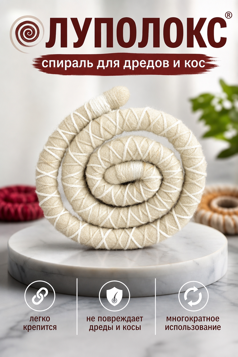 Луполокс спираль для дредов и кос