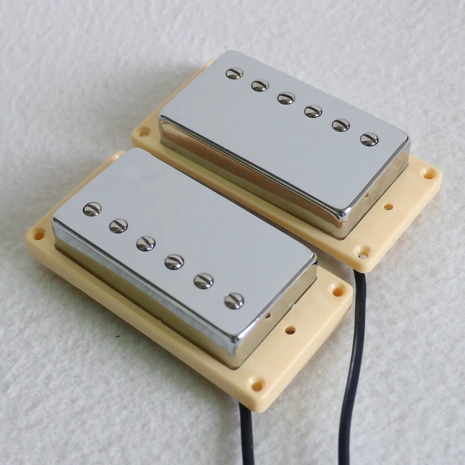 Звукосниматели Donlis Alnico 5 2 Magnet Covered PAF Humbucker Lp 1set Alnico 2 Chrome