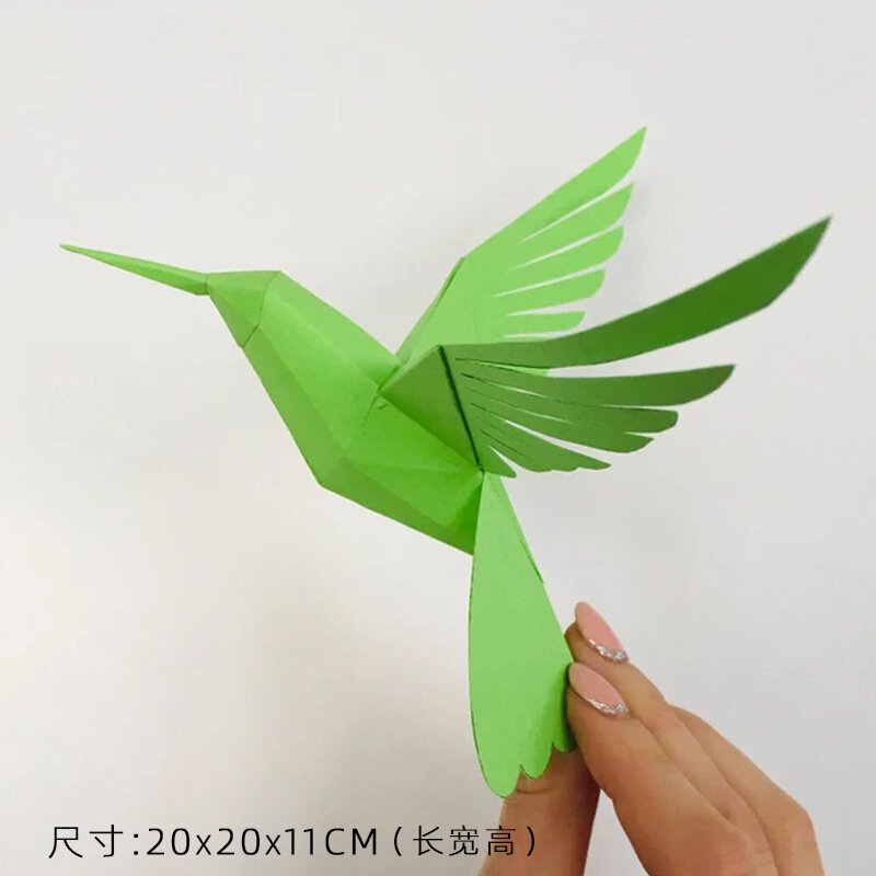 5 колибри 3D бумажная висячая подвеска для домашнего декора - яркая коллекция птиц