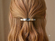 Заколка для волос Magie Accessoires со стразами Swarovski серая