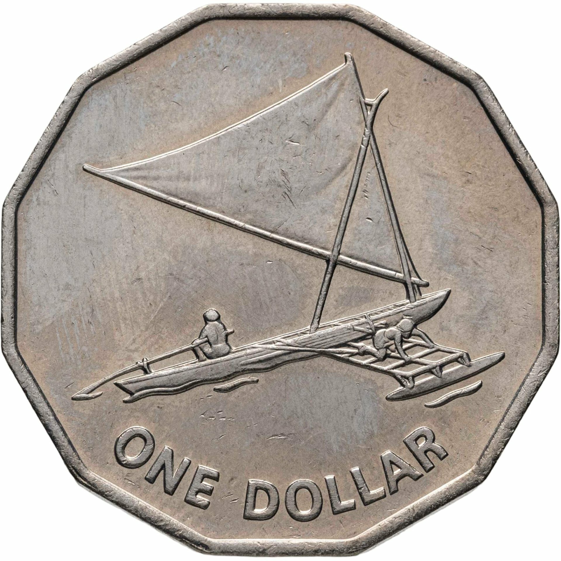 Кирибати 1 доллар dollar 1979, Мельхиор медь-никель, в сохранности AU-UNC