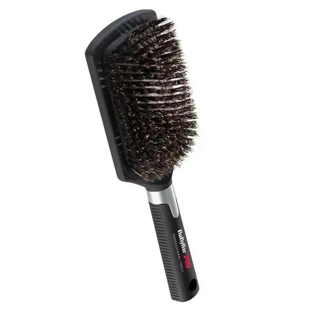 Массажная щетка BaByliss PRO Paddle Boar Brush BABBB1E, натуральная щетина, 13 рядов