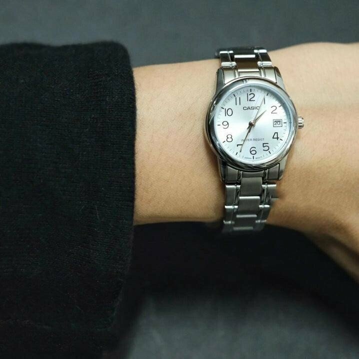 Наручные часы CASIO Collection, серебристый/голубой — фото 1