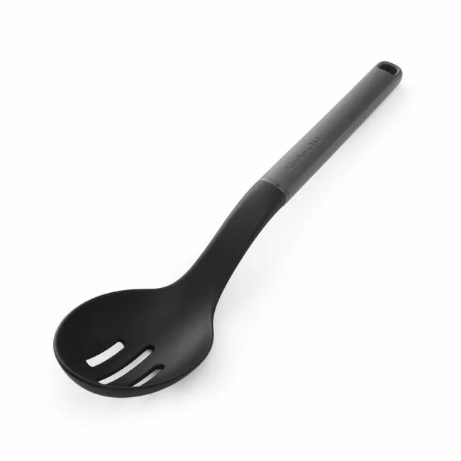 Кухонная ложка с прорезями KitchenAid 34 см, цвет угольно-серый, KHA004OHCHGG