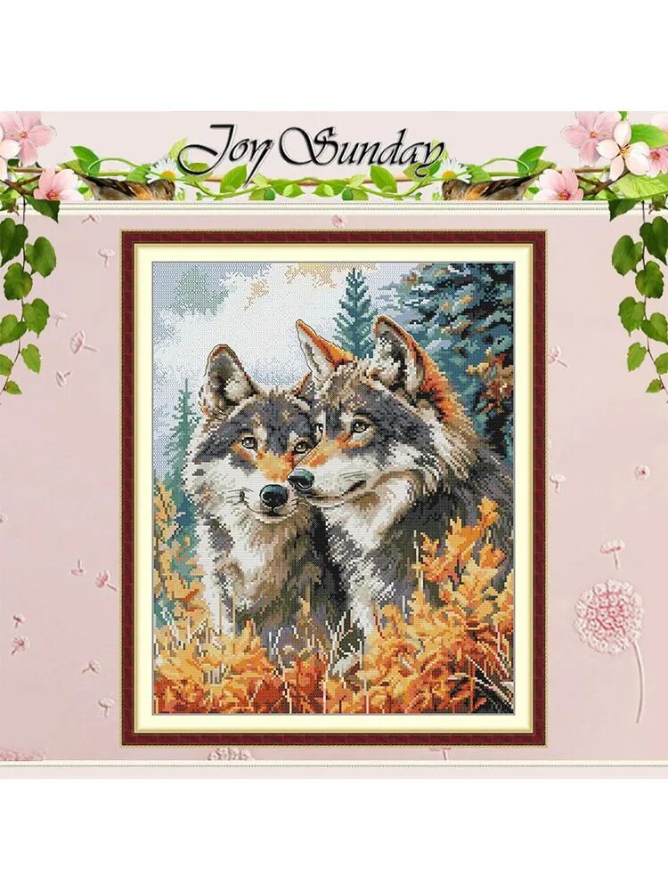 Joy Sunday вышивка крестом наборы, Схема на 14CT "Лесной страж"