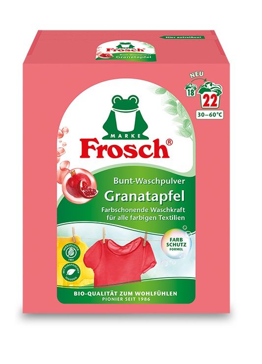 Стиральный порошок FROSCH фрош COLOR Гранат для цветного белья, 1.45 кг