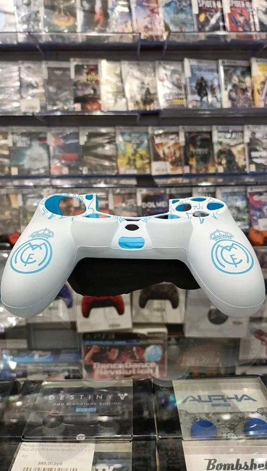 Чехол защитный PS4 Silicone Case for Controller FC Real Madrid (white) |6(SPC)