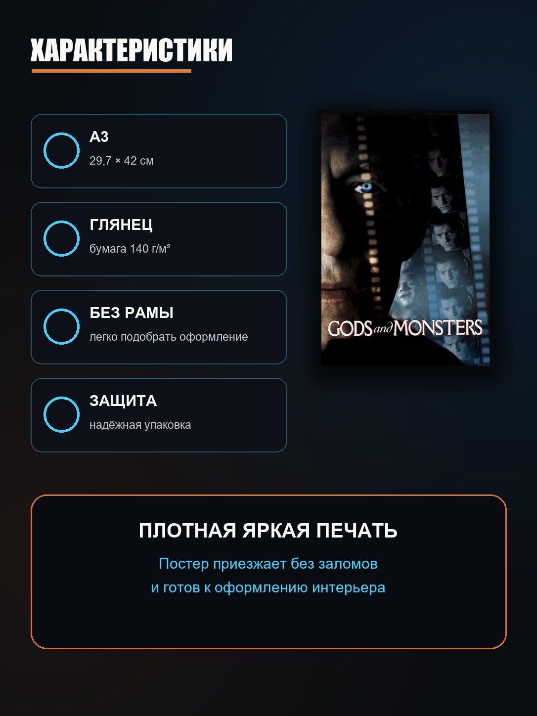 Постер Боги и монстры — фото 1