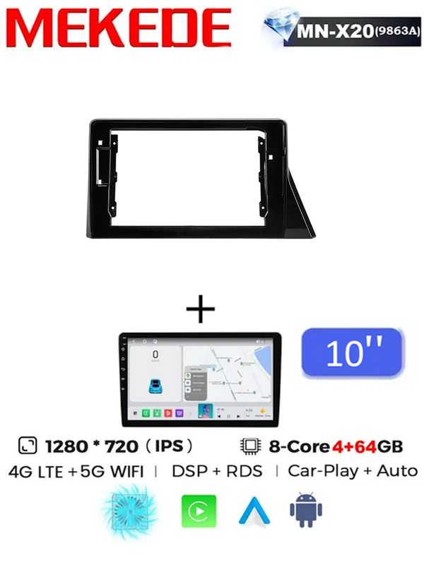 Магнитола Mekede MN X20 Pro 4+64G 10.2 дюймов Toyota Sienta 2 XP170 2015-2022