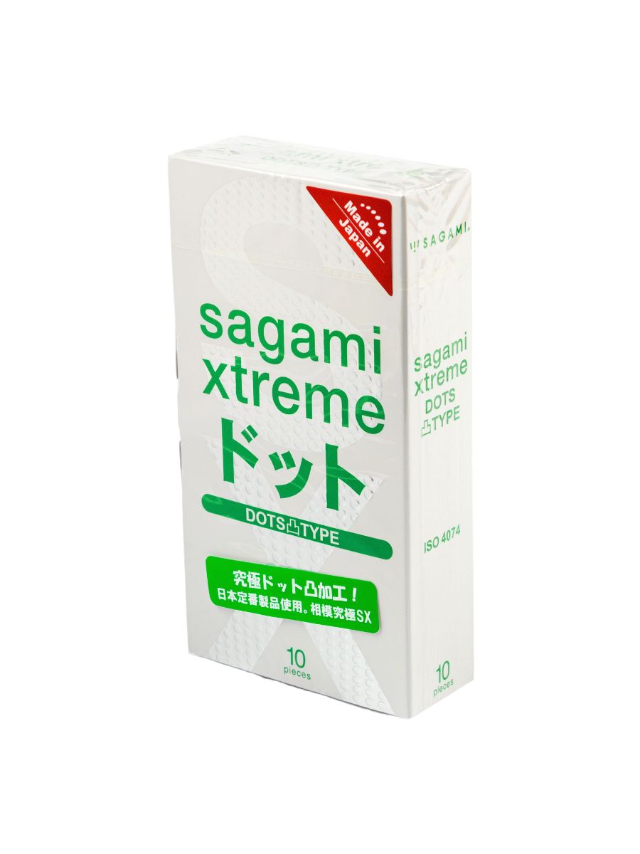 Презервативы Sagami Xtreme TYPE E, 10 шт, Точечная текстура с линиями