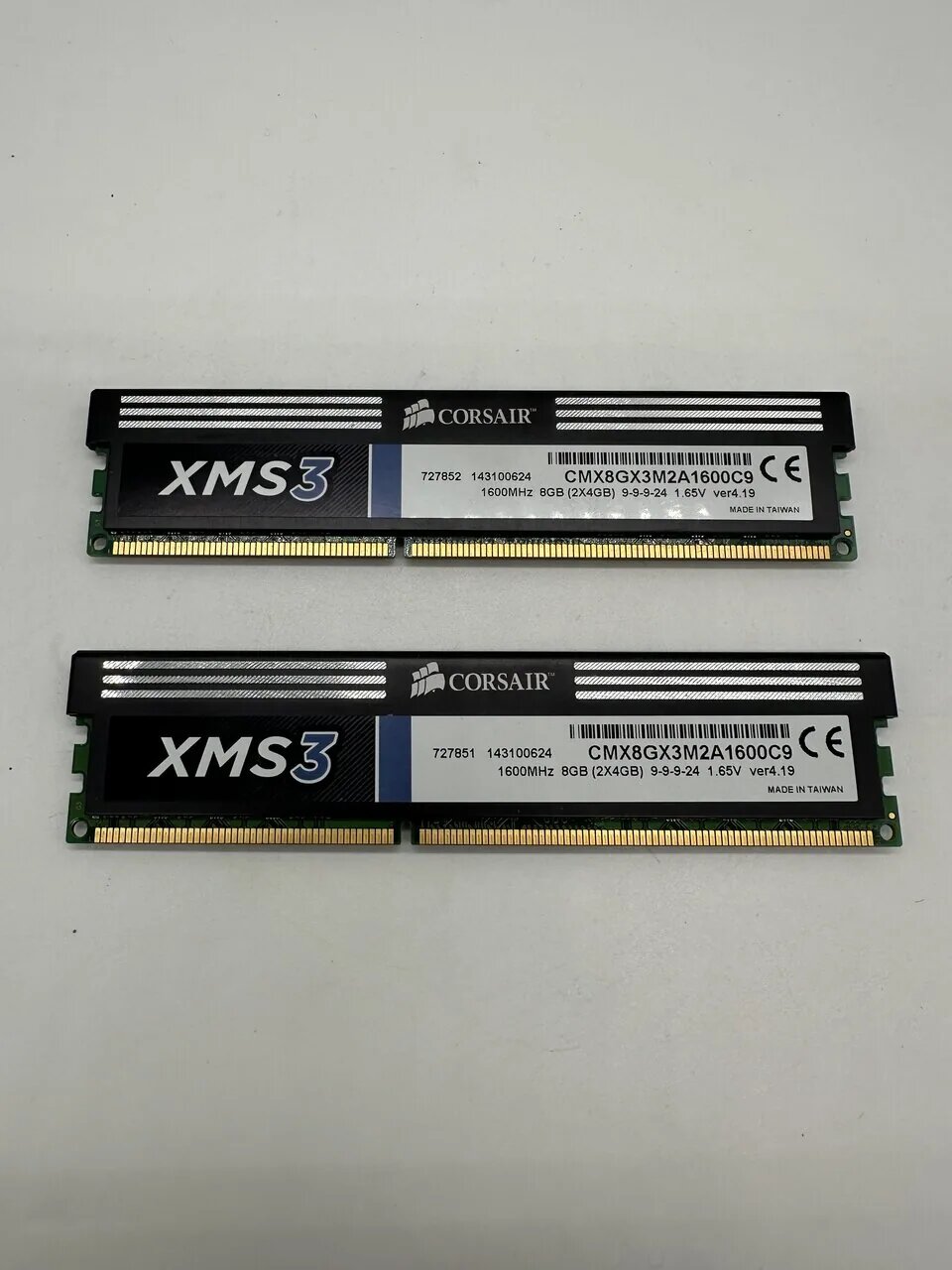 Оперативная память Игровая Corsair XMS 3 2x4 ГБ DDR3 1600 МГц DIMM (8гб общий обьём) cmx8gx3m2a1600c9